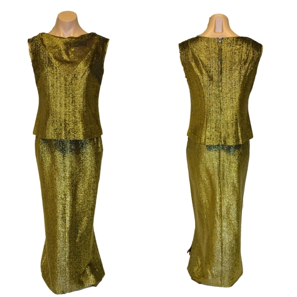 Koret | Dresses | Koret Of California Vintage 6s 70s Gold Metallic ...